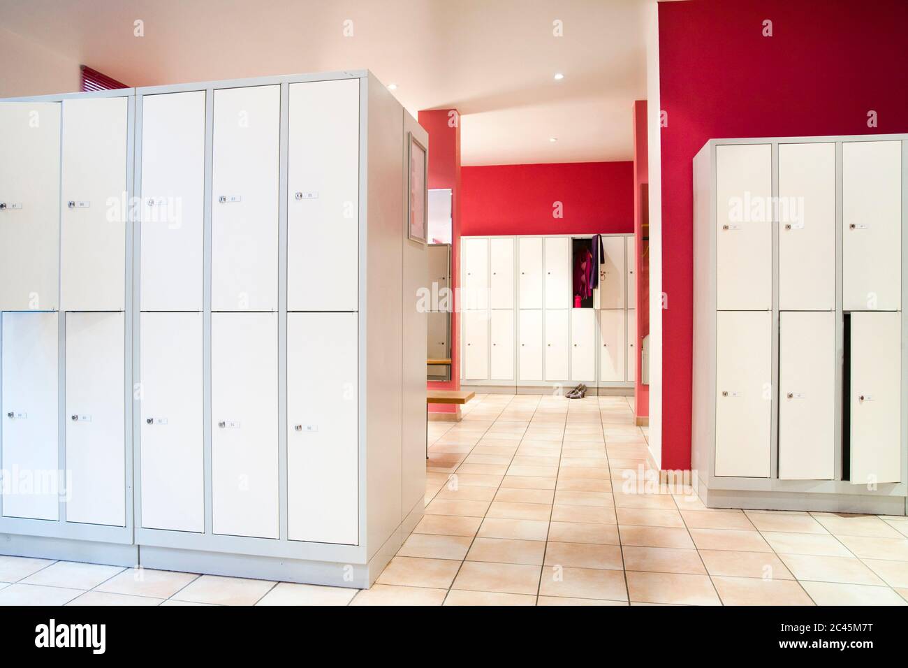 Changing room in a spa Stock Photo - Alamy