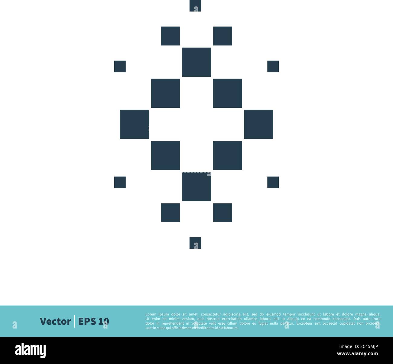 Abstract Pixel Square Cross Icon Vector Logo Template Illustration ...