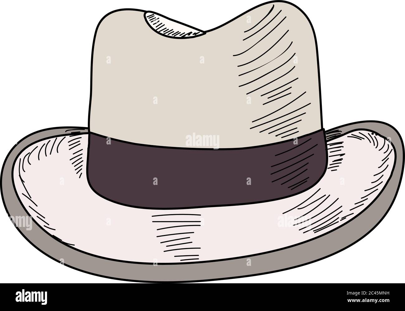 men's hat with brim, contour and lines Stock Vector Image & Art - Alamy