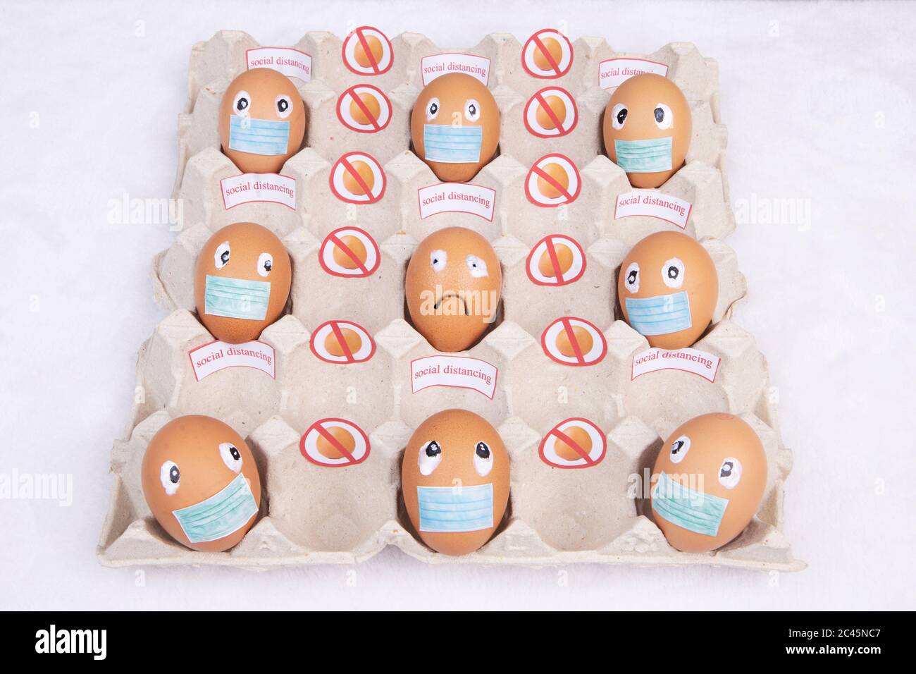 Photo work, still life social distancing.Reflect on the story in a ...