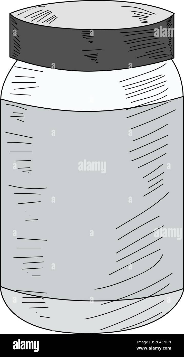 vector, on white background, glass jar, empty Stock Vector Image & Art ...