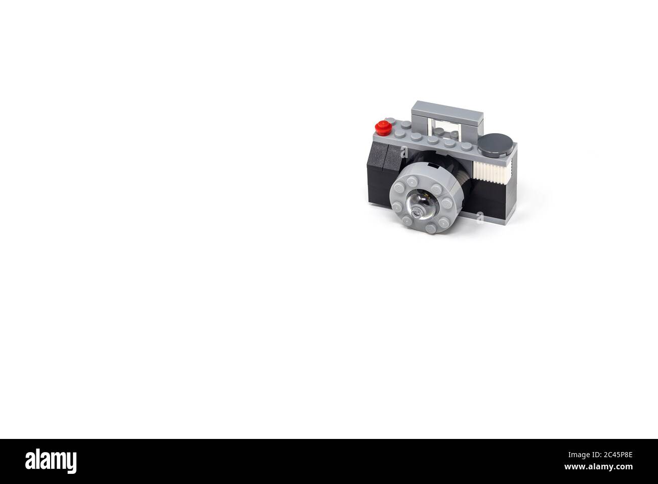 May 15, 2019 - Rome, Italy - Lego camera made of building blocks ...