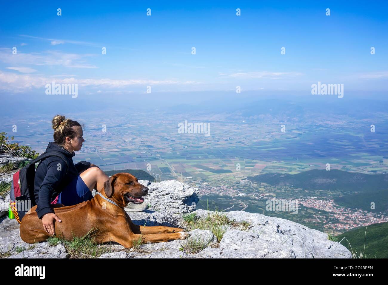 Woman rhodesian ridgeback hi-res stock photography and images - Alamy