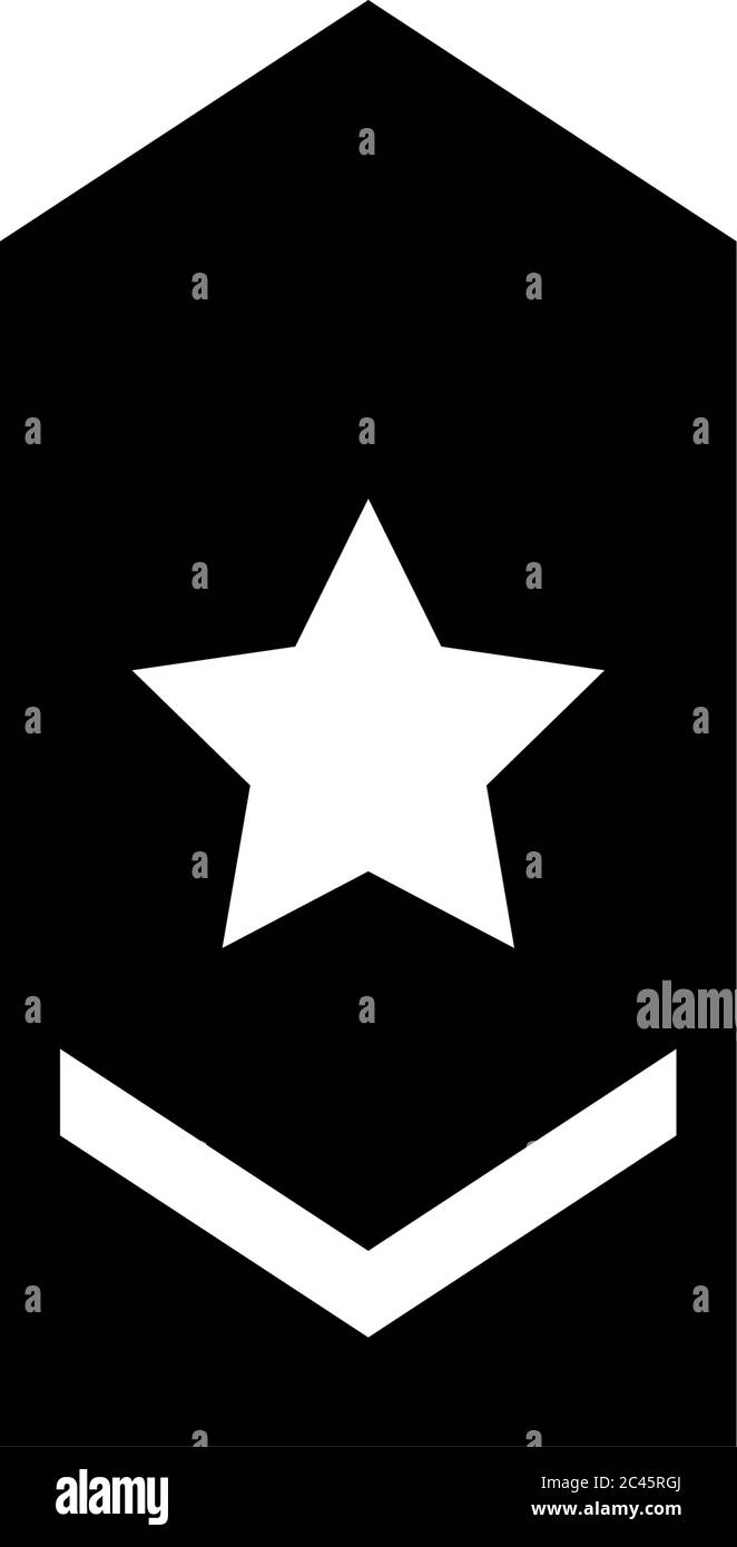Rank Epaulette, Military Shoulder Badge. Flat Vector Icon illustration ...