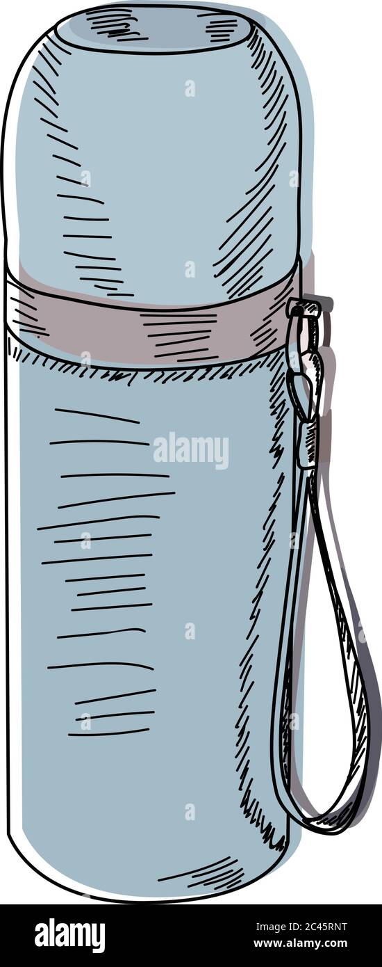 thermos for drinks, sketch with lines, icon Stock Vector Image & Art ...