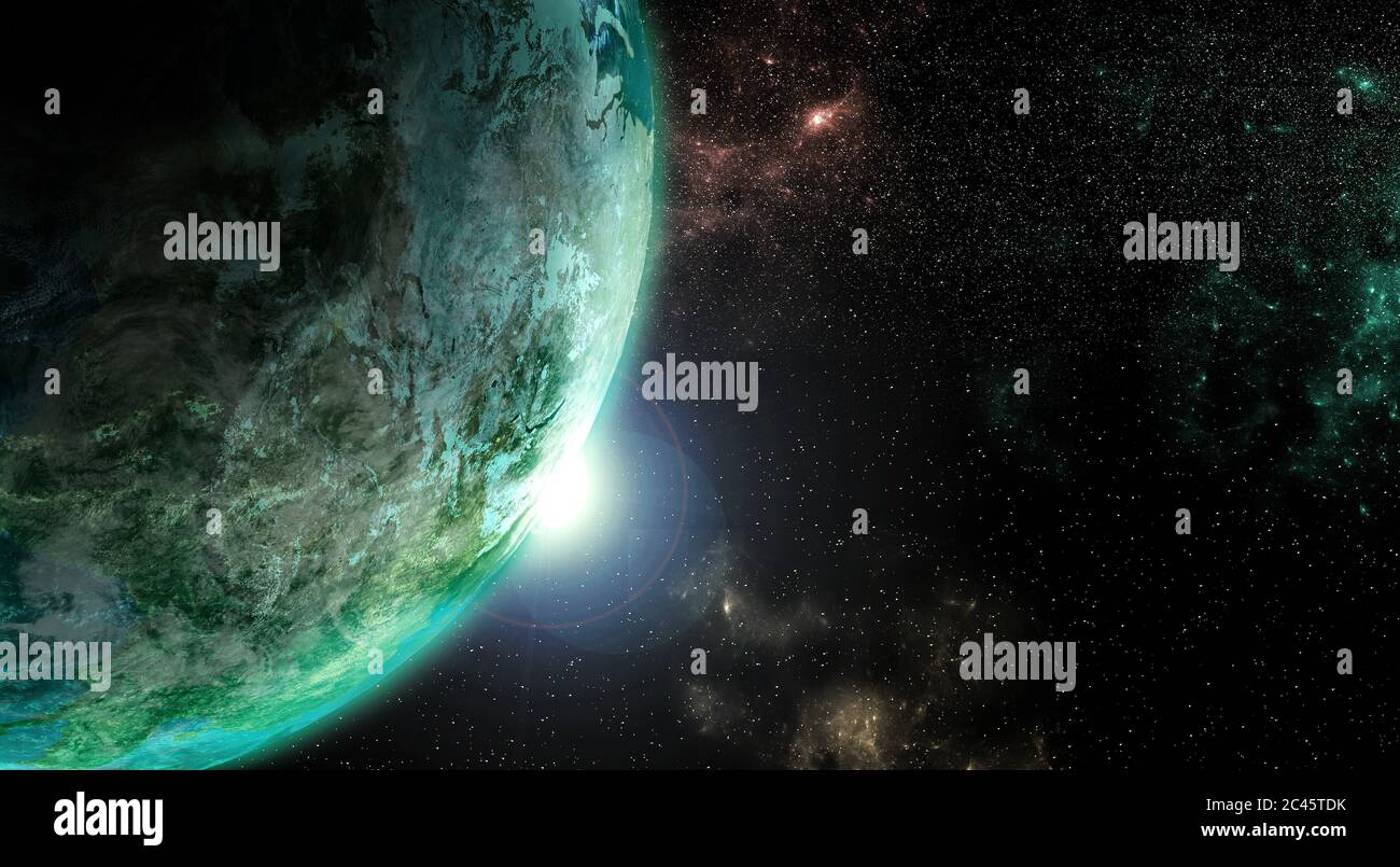 Earth from outer space Stock Photo - Alamy