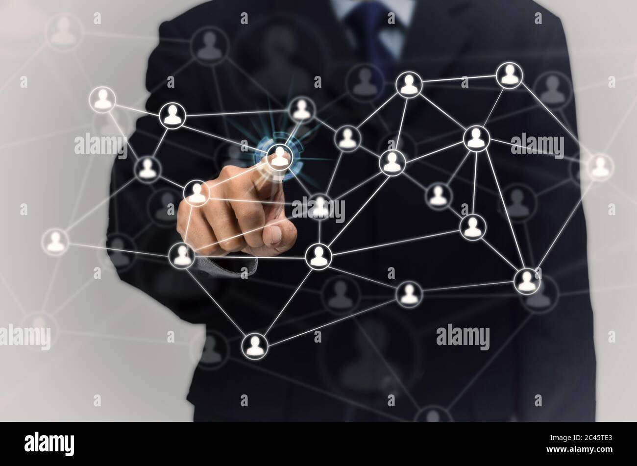 Network of people and businessman Stock Photo - Alamy