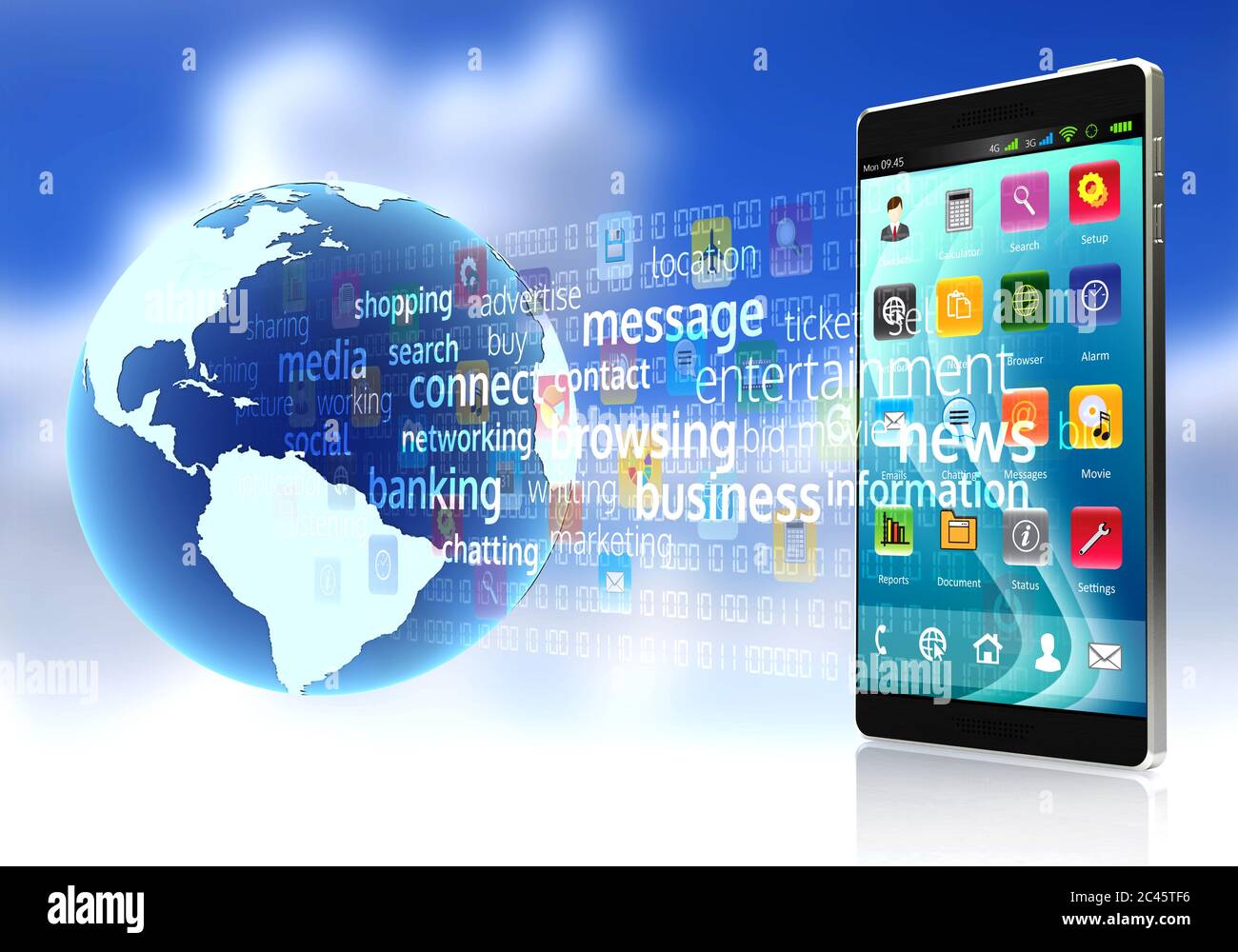 Internet on Smart rphone Stock Photo - Alamy