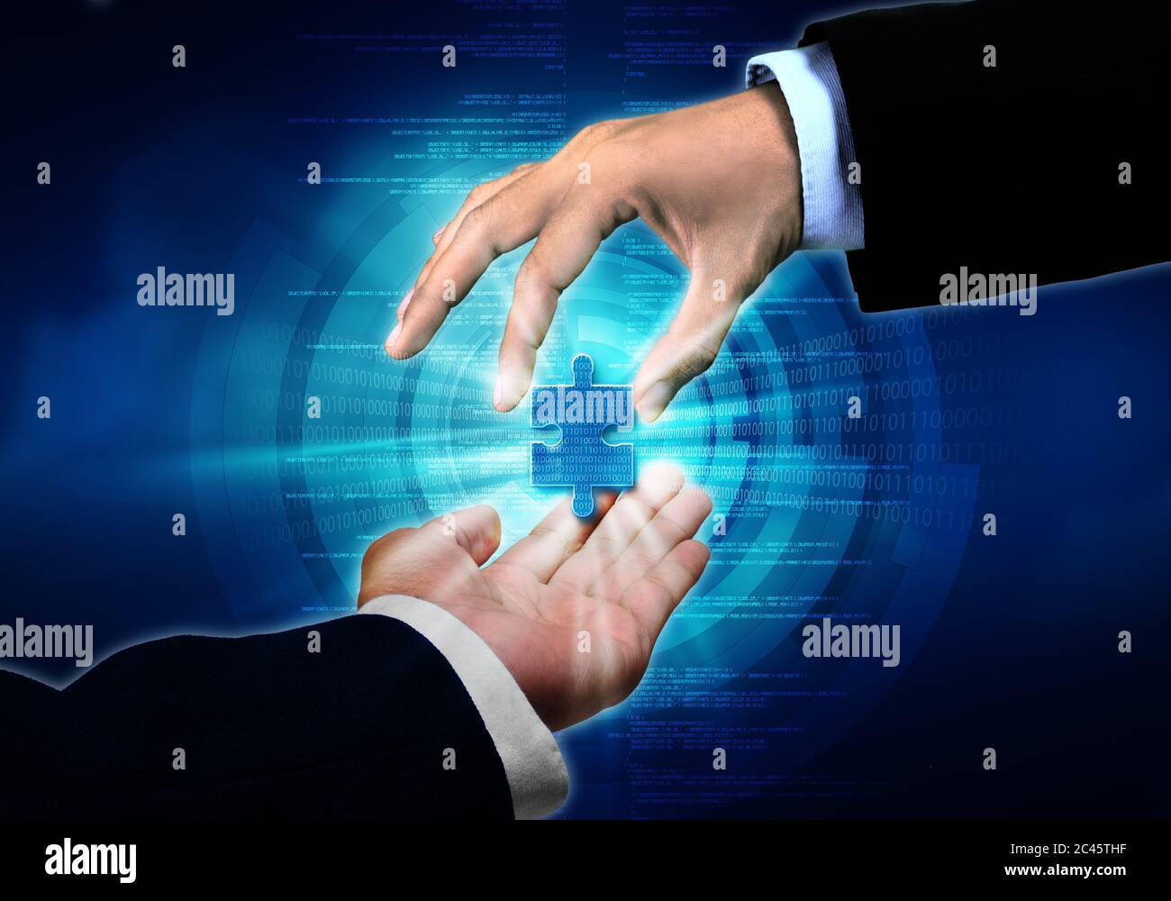 Passing on information Stock Photo - Alamy