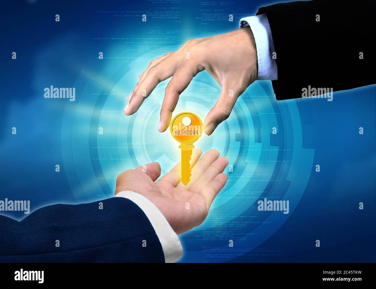 give the key of success Stock Photo - Alamy