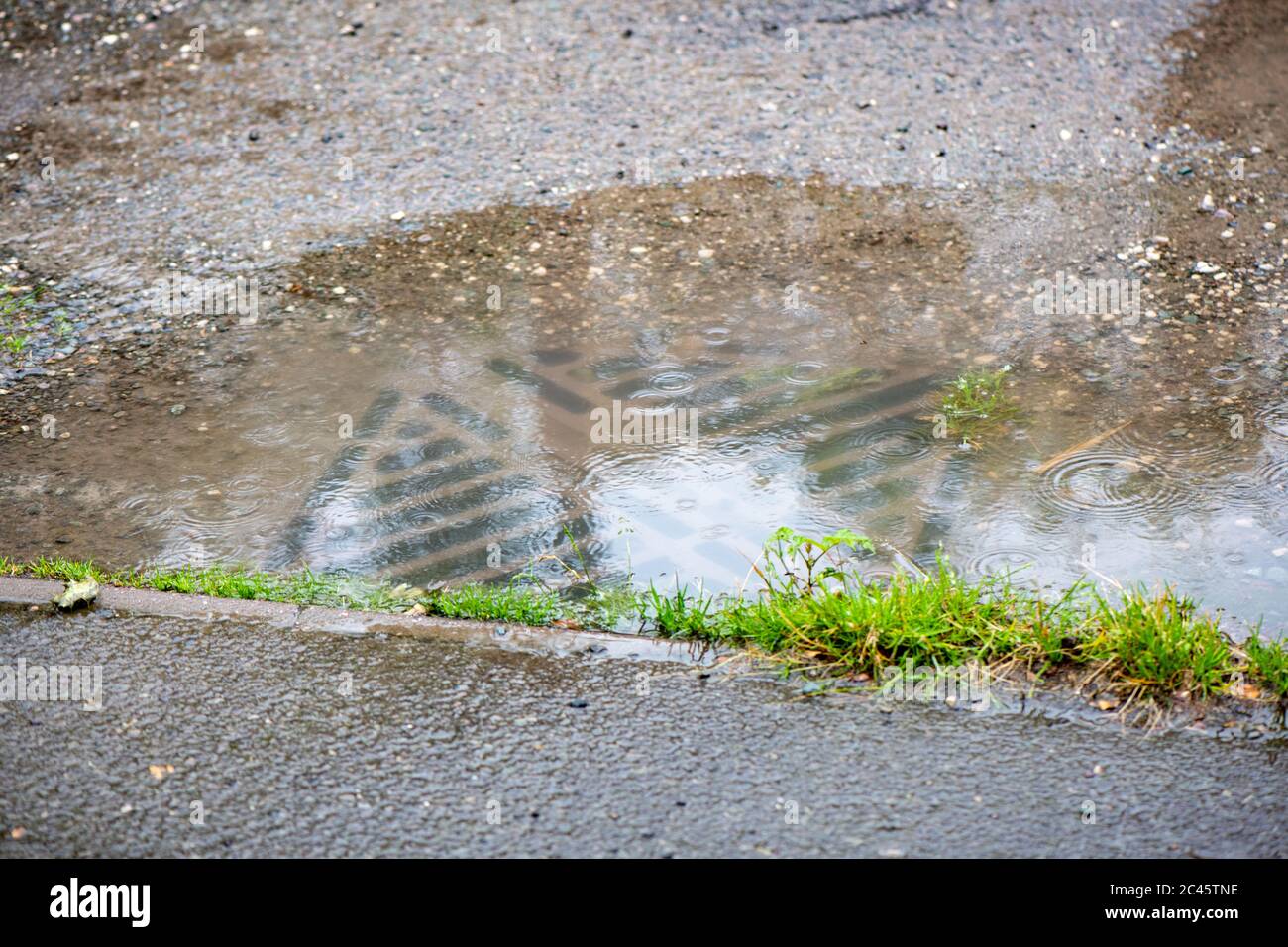 Puddles on rough lane hi-res stock photography and images - Alamy