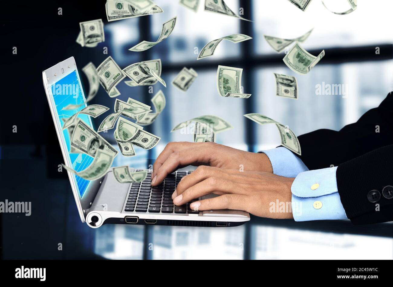 Internet making money Stock Photo - Alamy