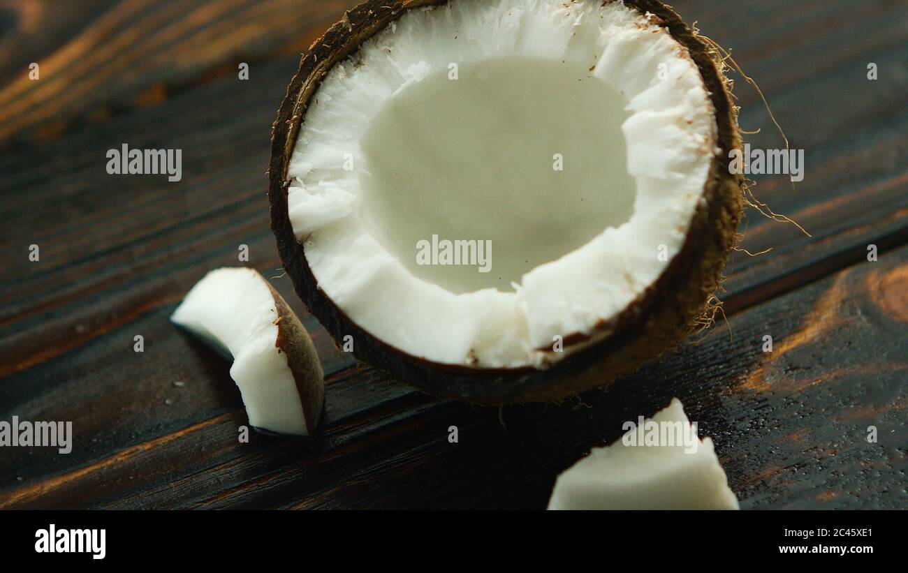 Coconut on table hi-res stock photography and images - Alamy