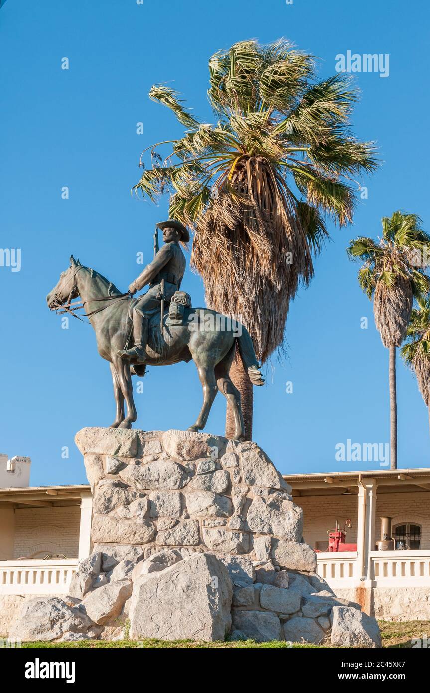 WINDHOEK, NAMIBIA - MAY 17, 2011: The equestrian rider monument from ...