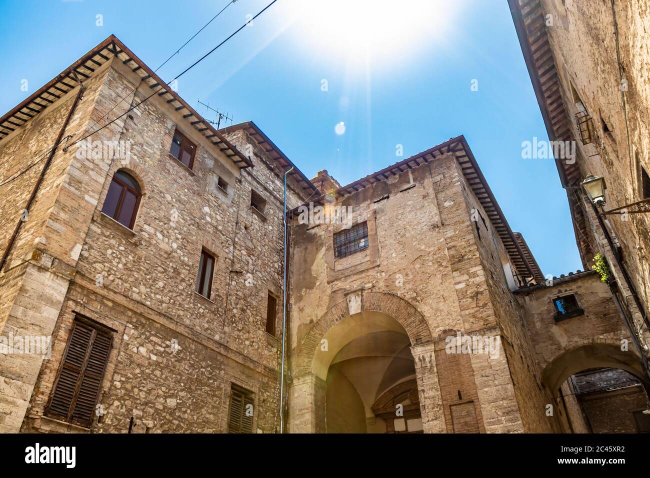 A characteristic glimpse in the ancient medieval village of Narni ...