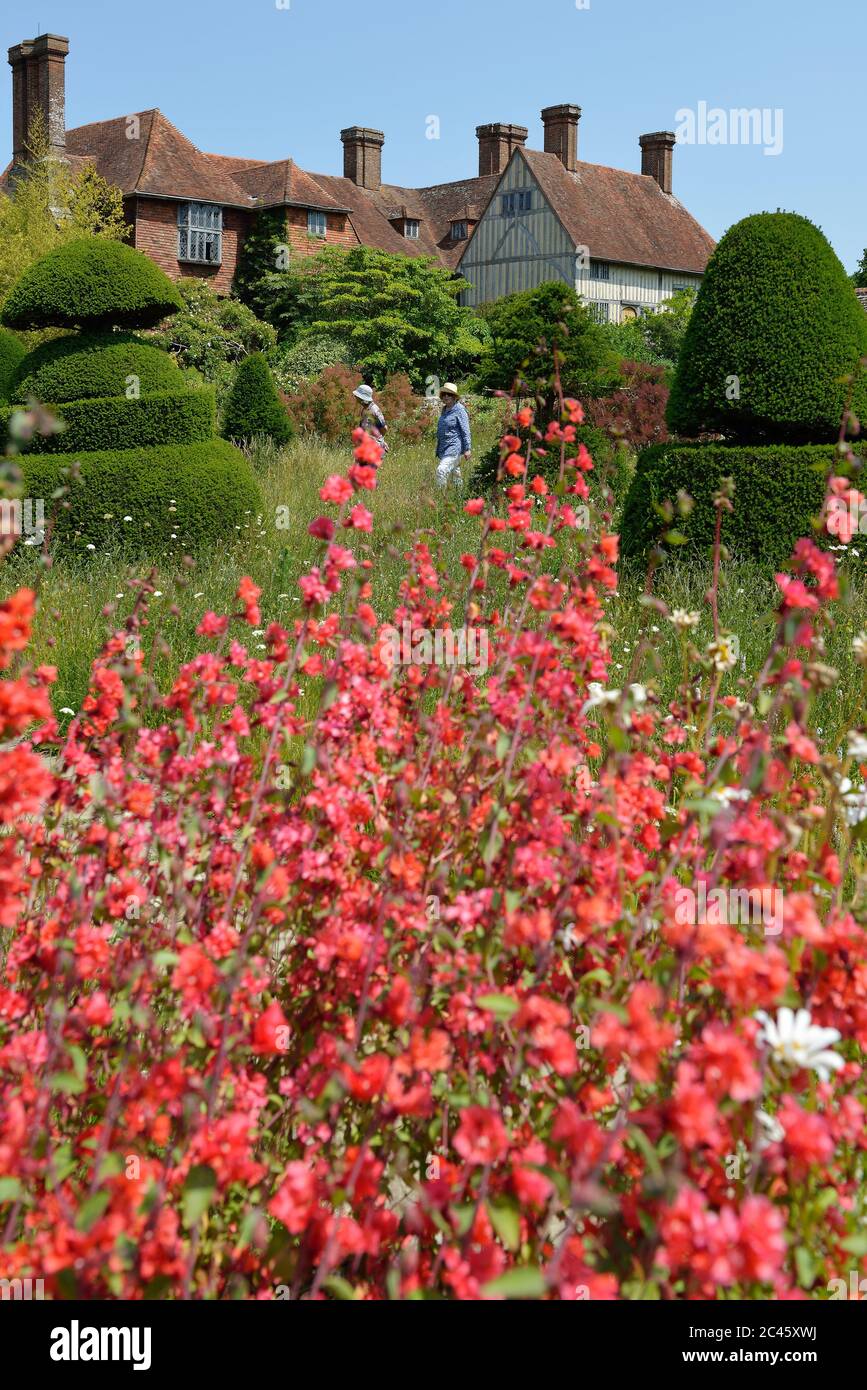 The Topiary Lawn at Great Dixter House & Gardens, Northiam, East Sussex ...