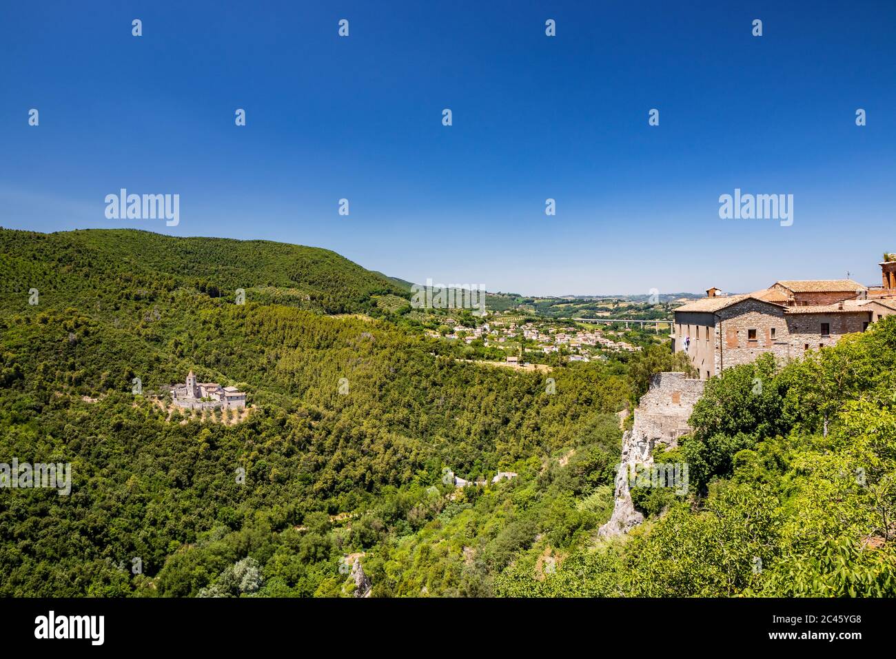 A characteristic glimpse of the ancient medieval village of Narni ...