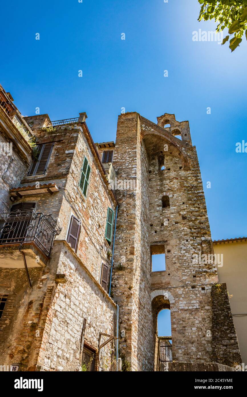 A characteristic glimpse in the ancient medieval village of Narni ...