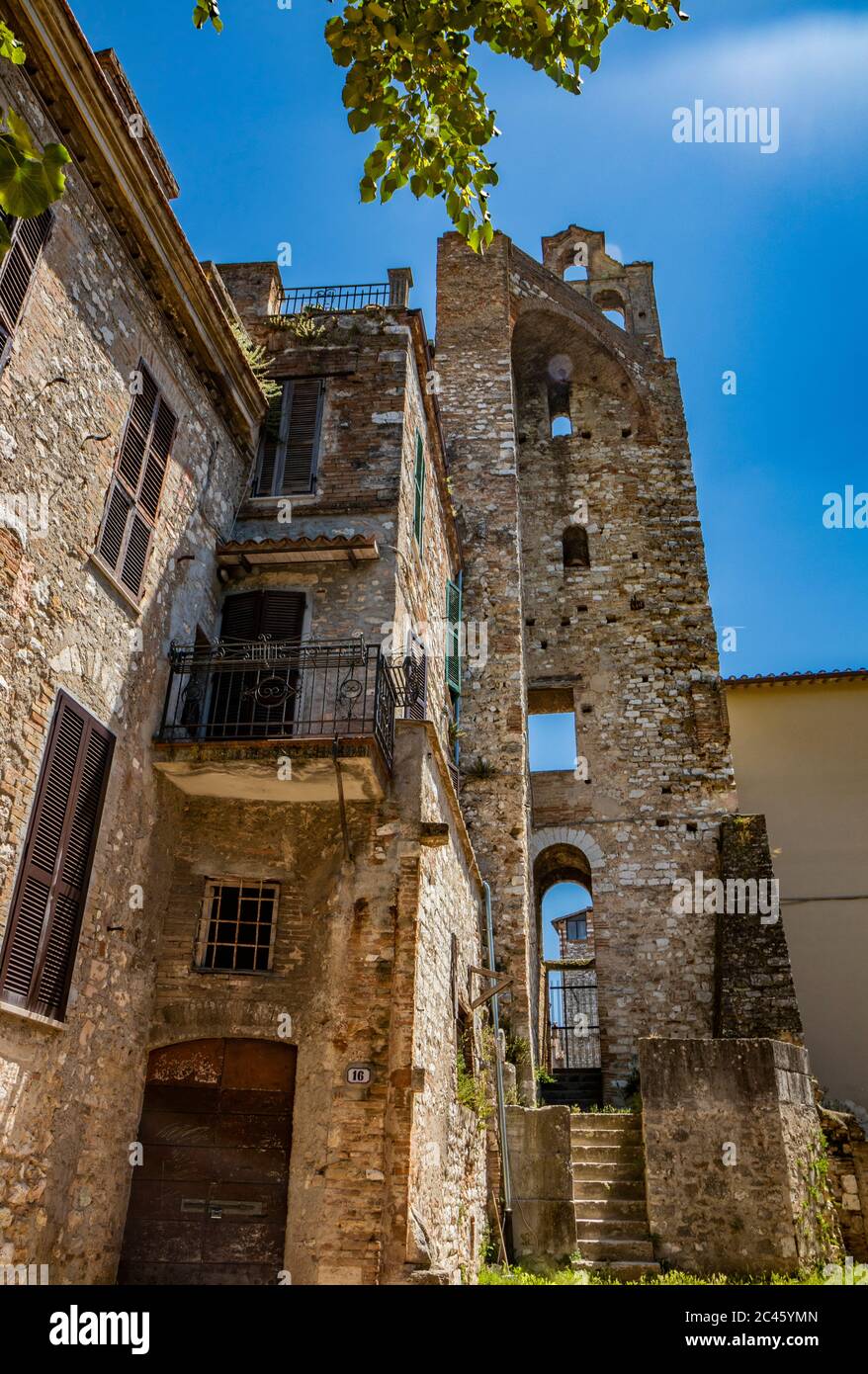 A characteristic glimpse in the ancient medieval village of Narni ...