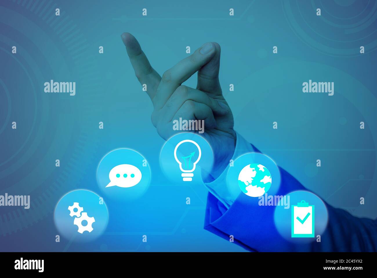 Information Digital Technology Network Connection Infographic Elements ...