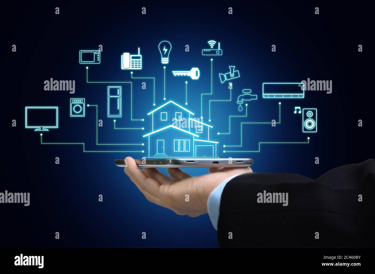 Internet of things and smart home concept Stock Photo - Alamy