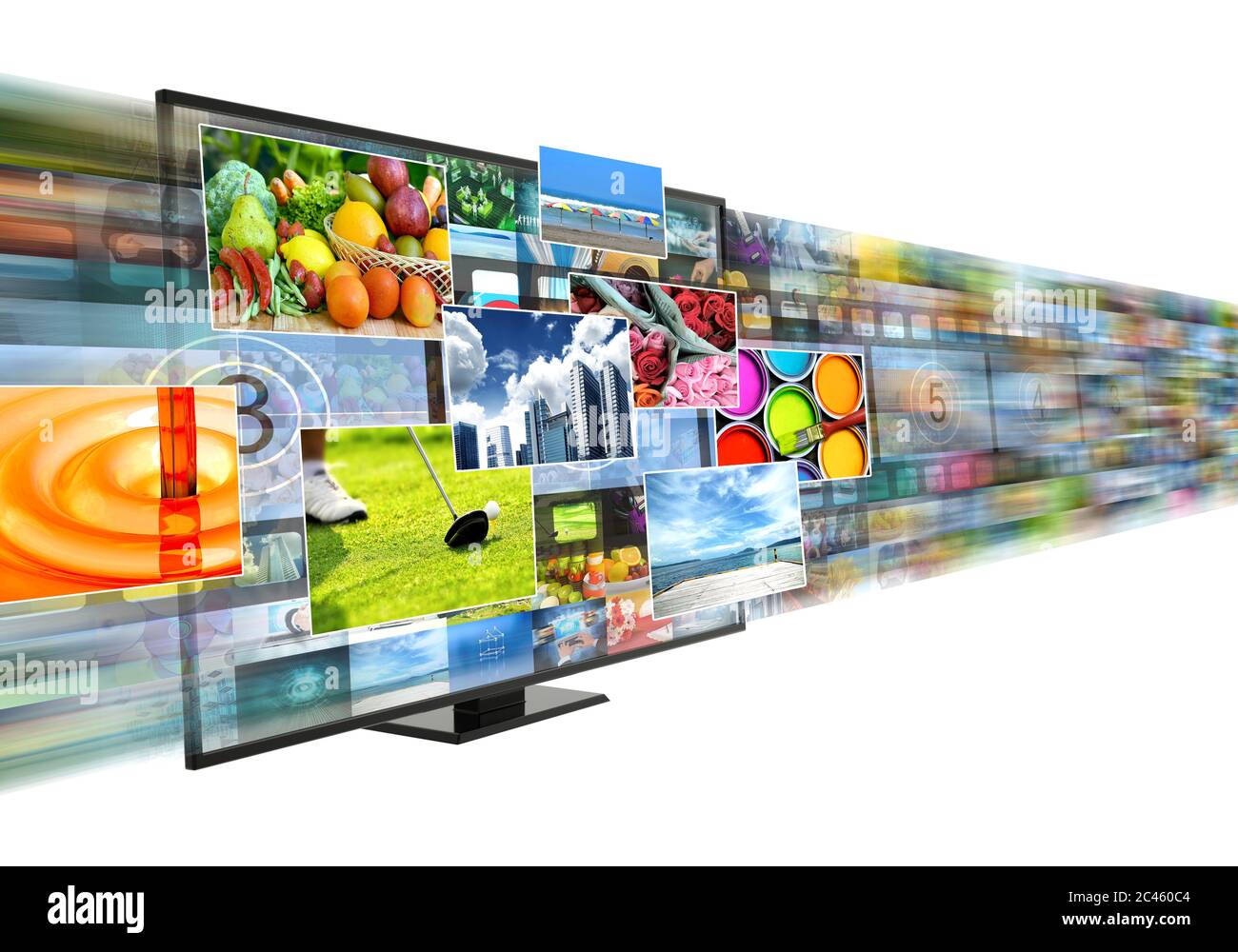 Internet broadband and streaming multimedia entertainment Stock Photo ...