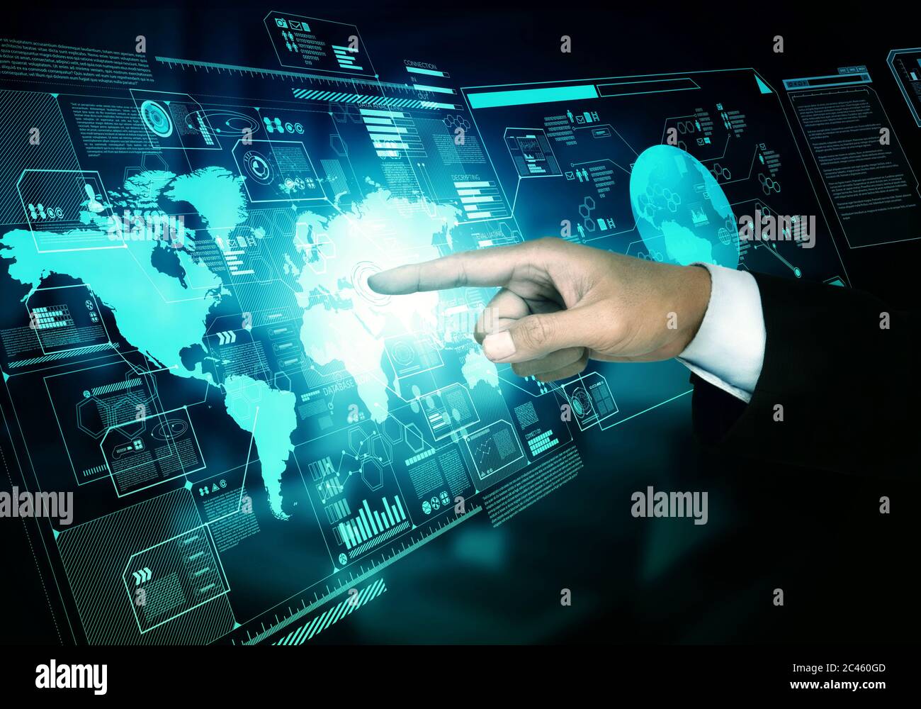 Internet worldwide information screen Stock Photo - Alamy