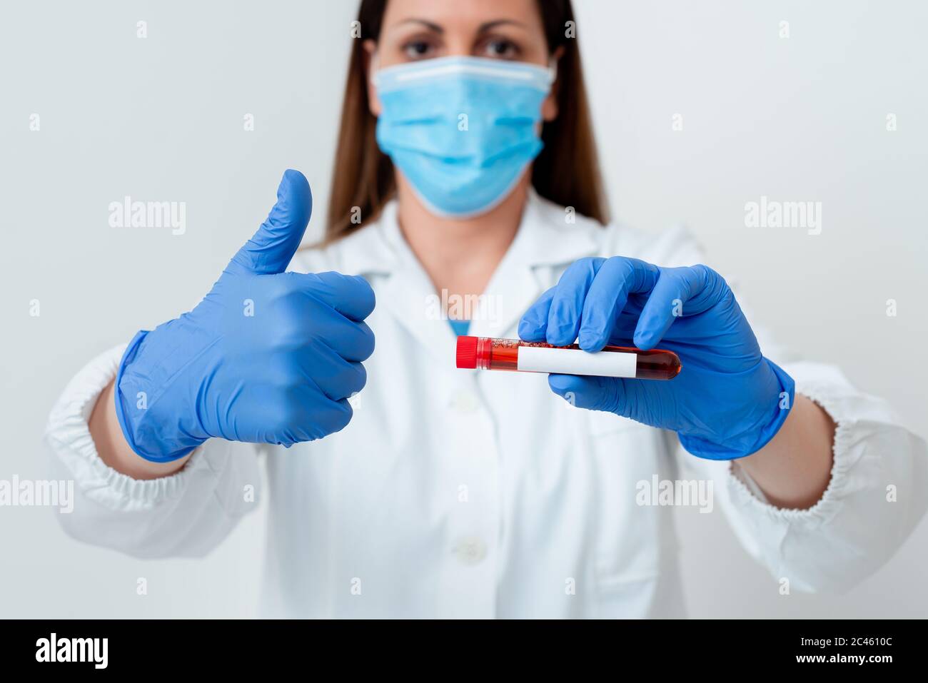 Laboratory Blood Test Sample Shown For Medical Diagnostic Analysis ...