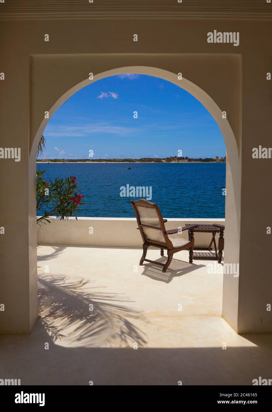 View on the sea from forodhani house, Lamu county, Shela, Kenya Stock ...