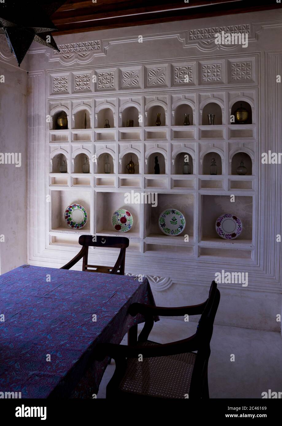 A frieze of niches in a wall in forodhani house, Lamu county, Shela ...