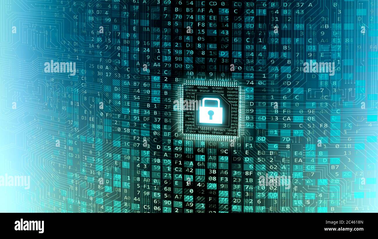 Secured Internet information technology data wall Stock Photo - Alamy
