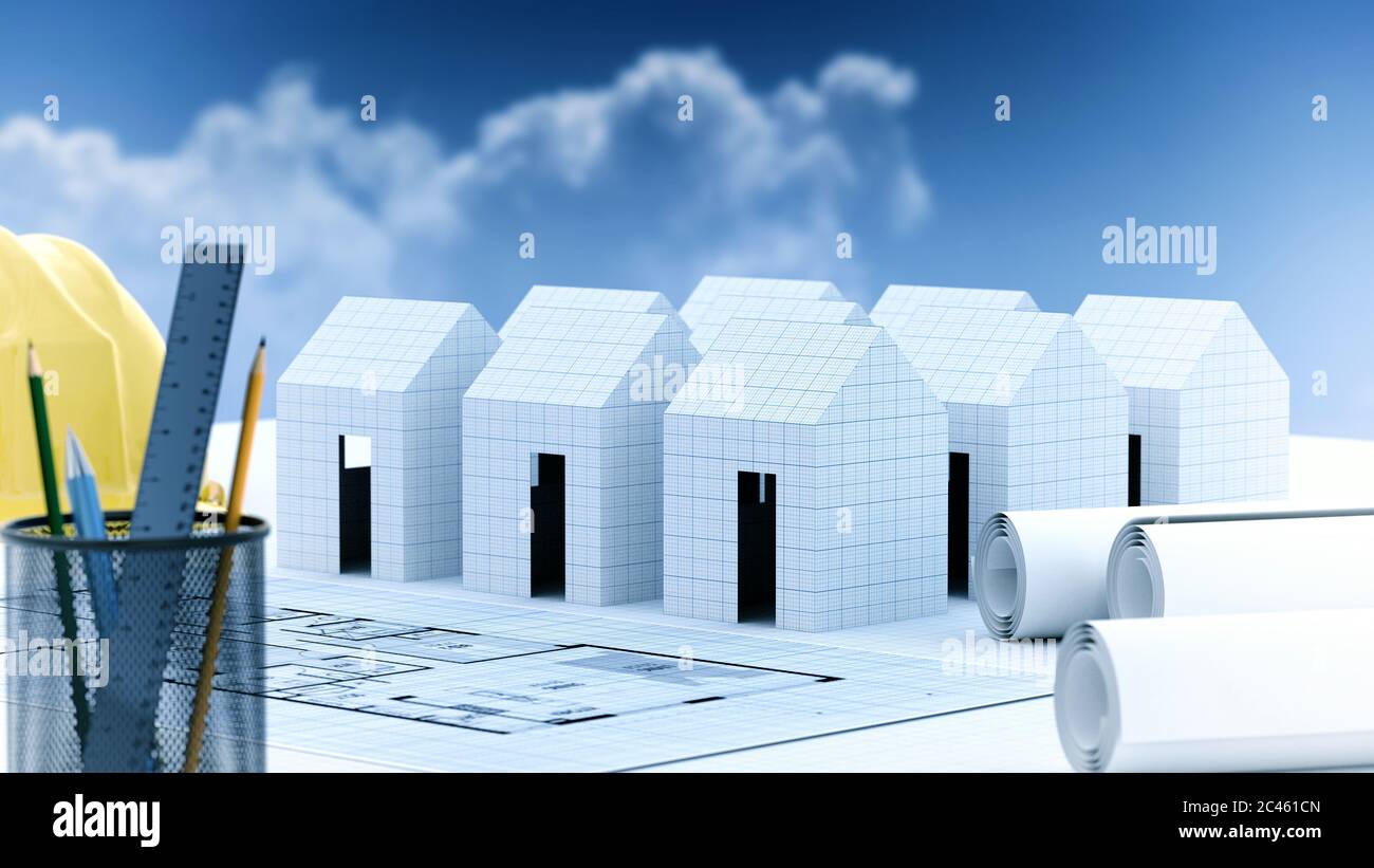 Paper house structural and Architecture Concept Stock Photo - Alamy