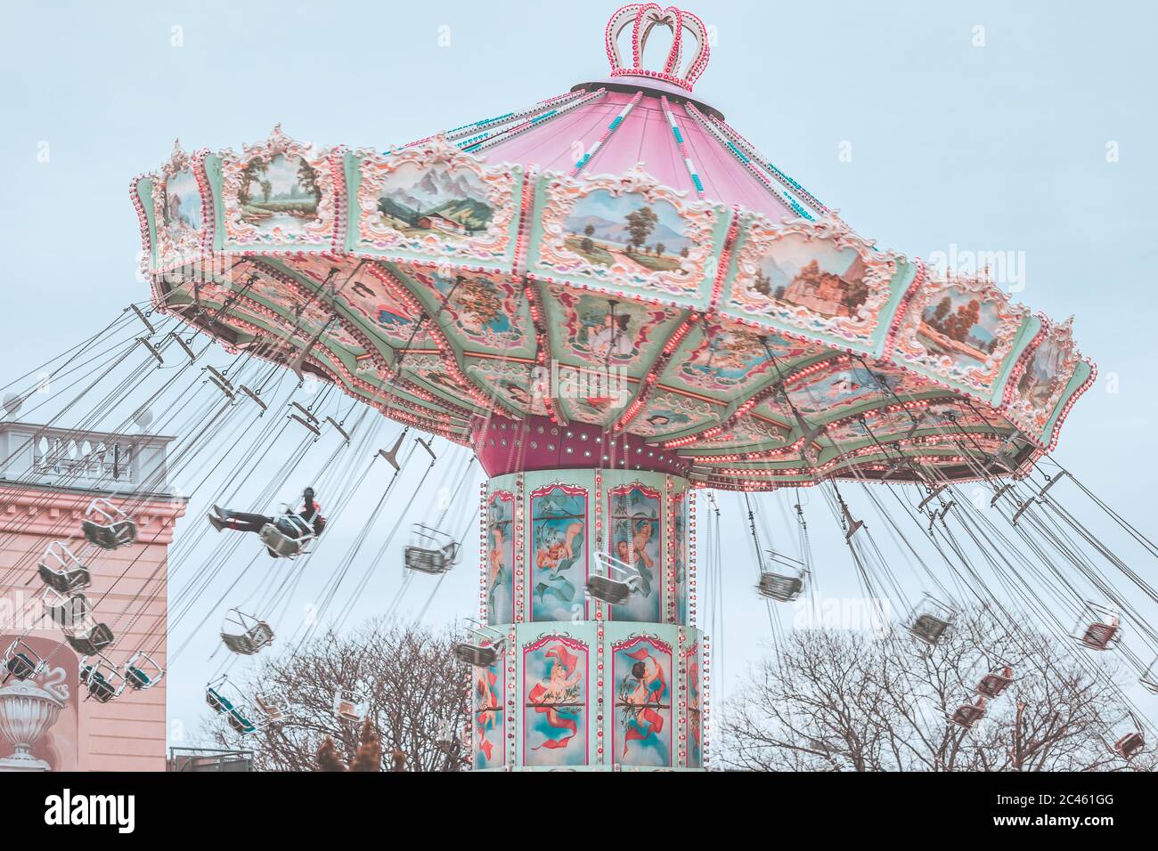 Merry go round park hi-res stock photography and images - Alamy