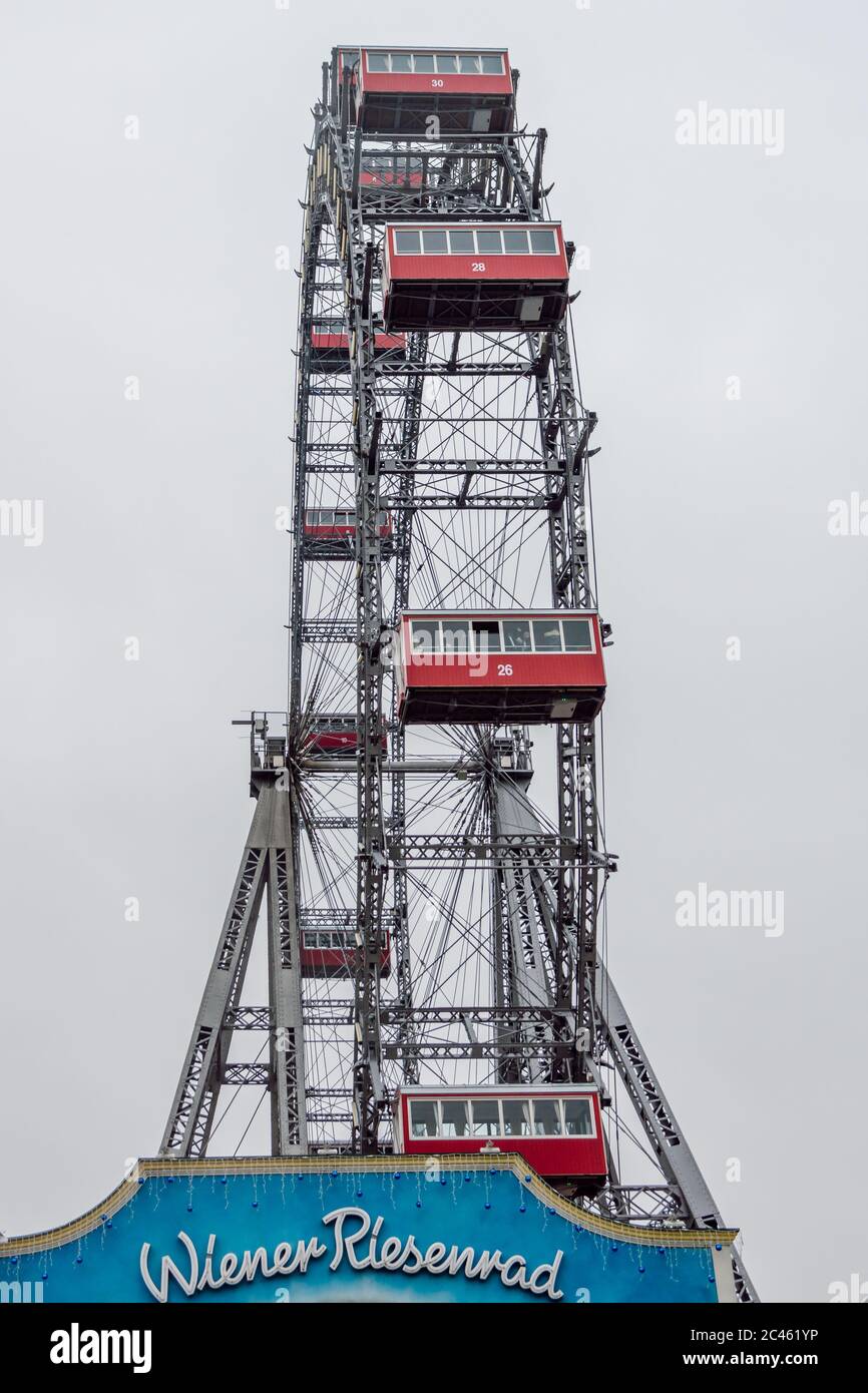 The giant Viennese wheel, a trademark of the Austrian capital and a ...