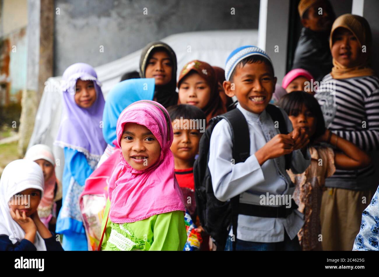 Indonesian Children looking at the camera with funny faces out of the ...