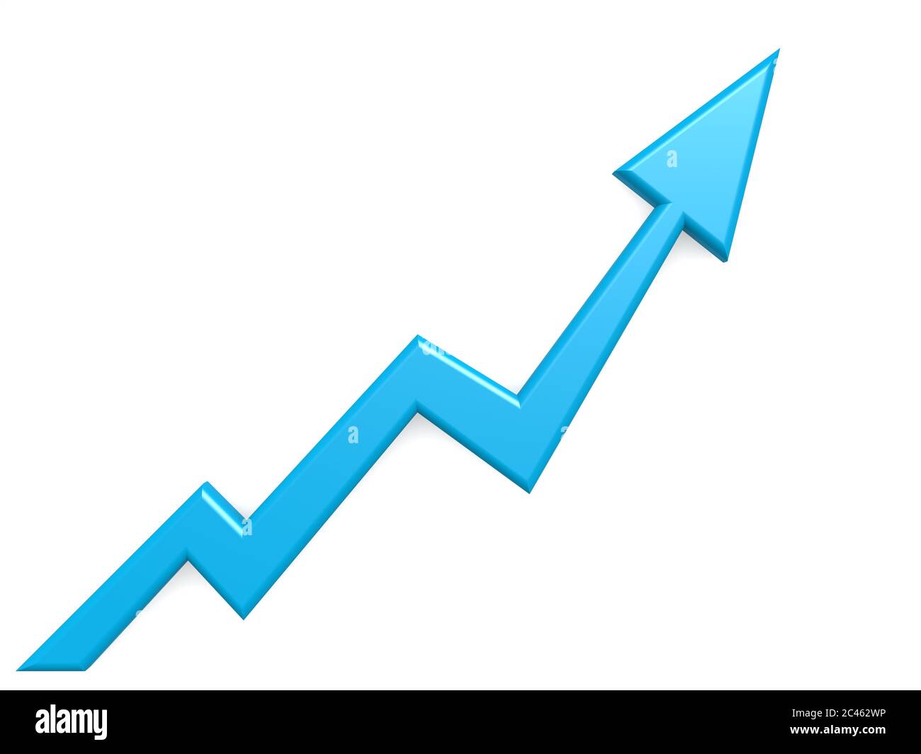 Blue arrow graph growth up background, 3d rendering Stock Photo - Alamy