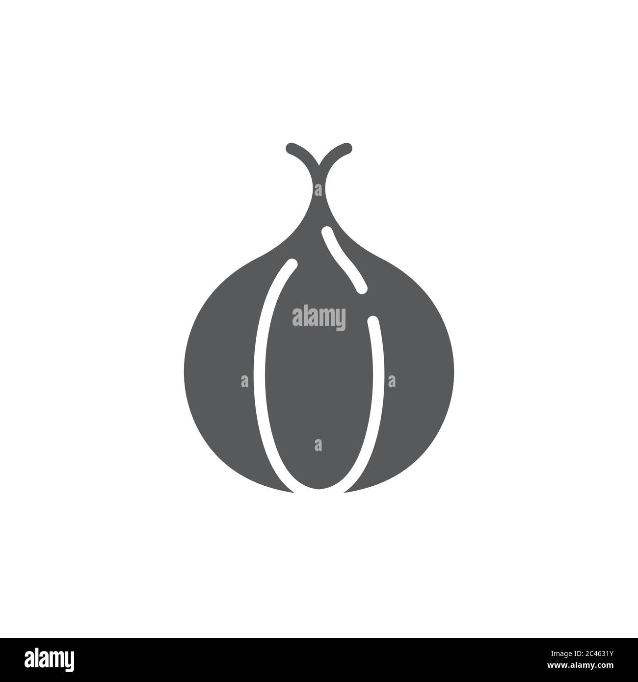 Onion vector icon symbol isolated on white background Stock Vector ...