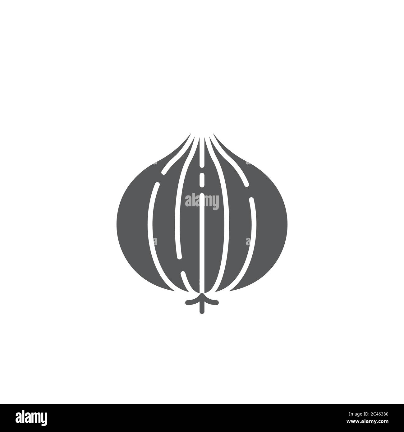 Onion vector icon symbol isolated on white background Stock Vector ...