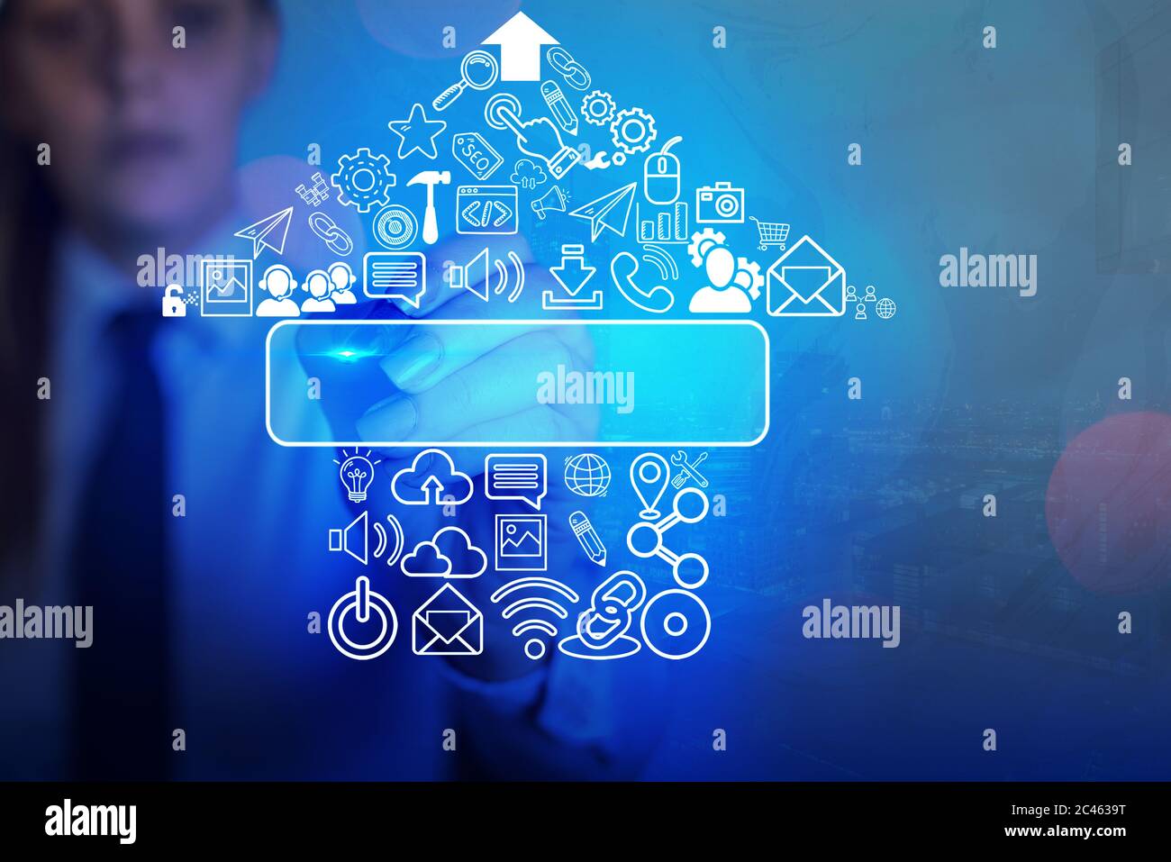 Information Digital Technology Network Connection Infographic Elements ...