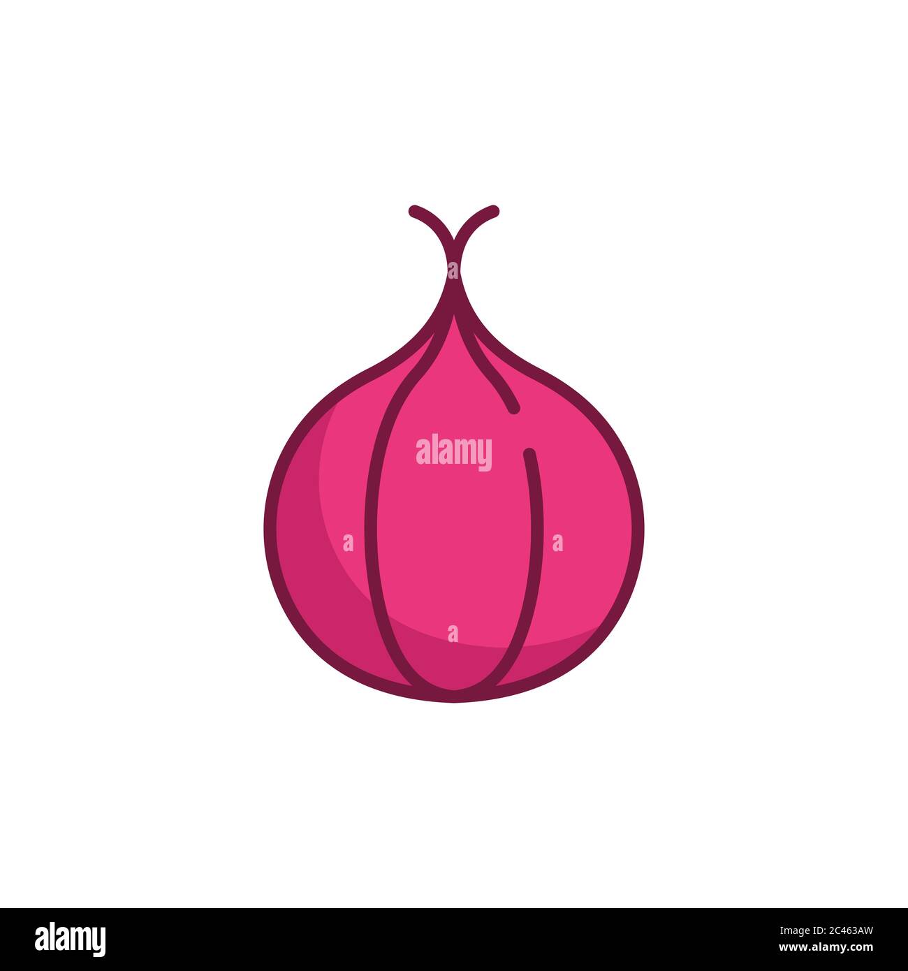 Onion vector icon symbol isolated on white background Stock Vector ...