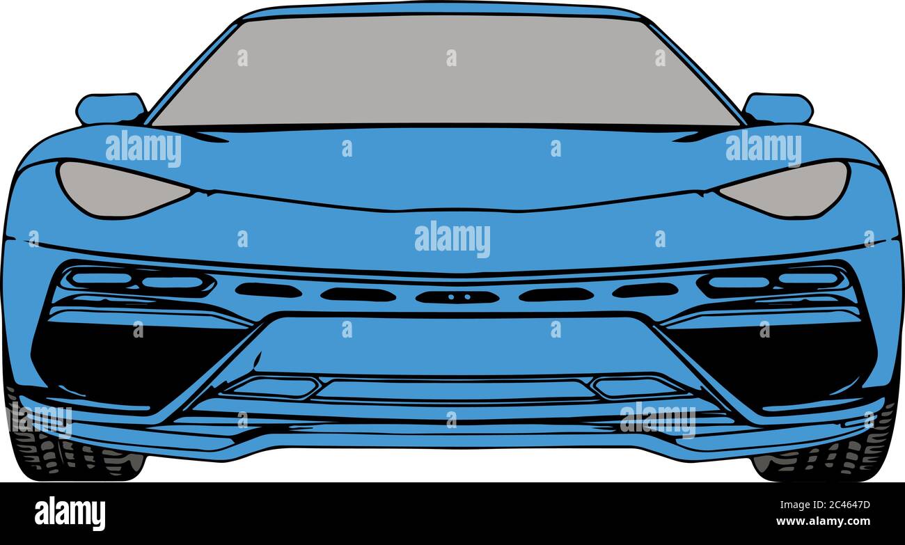 blue sports car vector Stock Vector Image & Art - Alamy