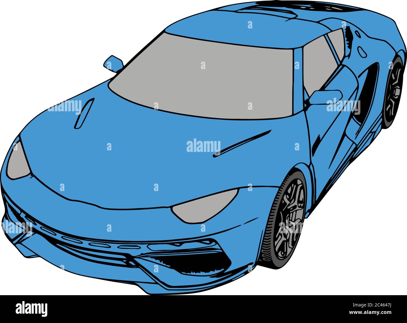 blue sports car vector Stock Vector Image & Art - Alamy