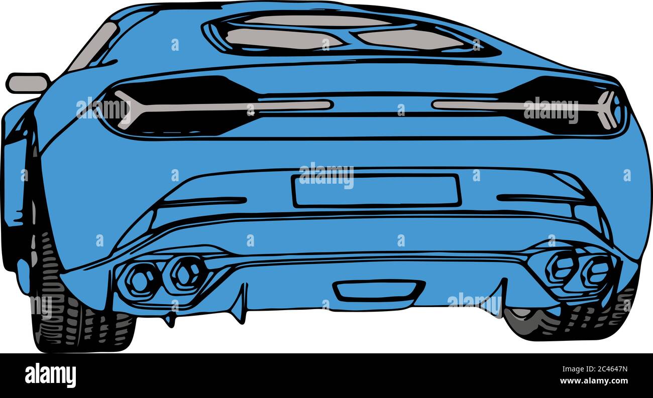 blue sports car vector Stock Vector Image & Art - Alamy