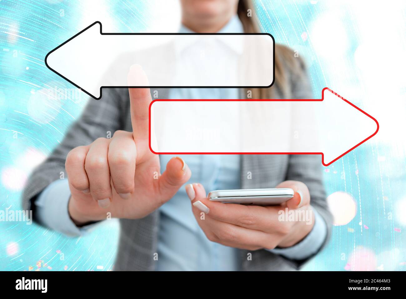 Competitiveness Symbol In Diverging Opposite Views Business Choice ...