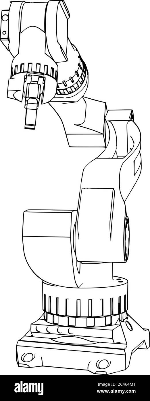 sketch robotic arm vector Stock Vector Image & Art - Alamy