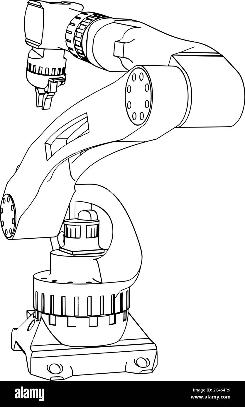 sketch robotic arm vector Stock Vector Image & Art - Alamy