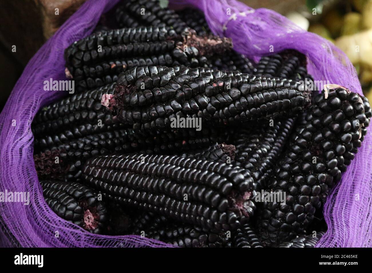 Peru black corn for sale at the Huascaran market Stock Photo - Alamy
