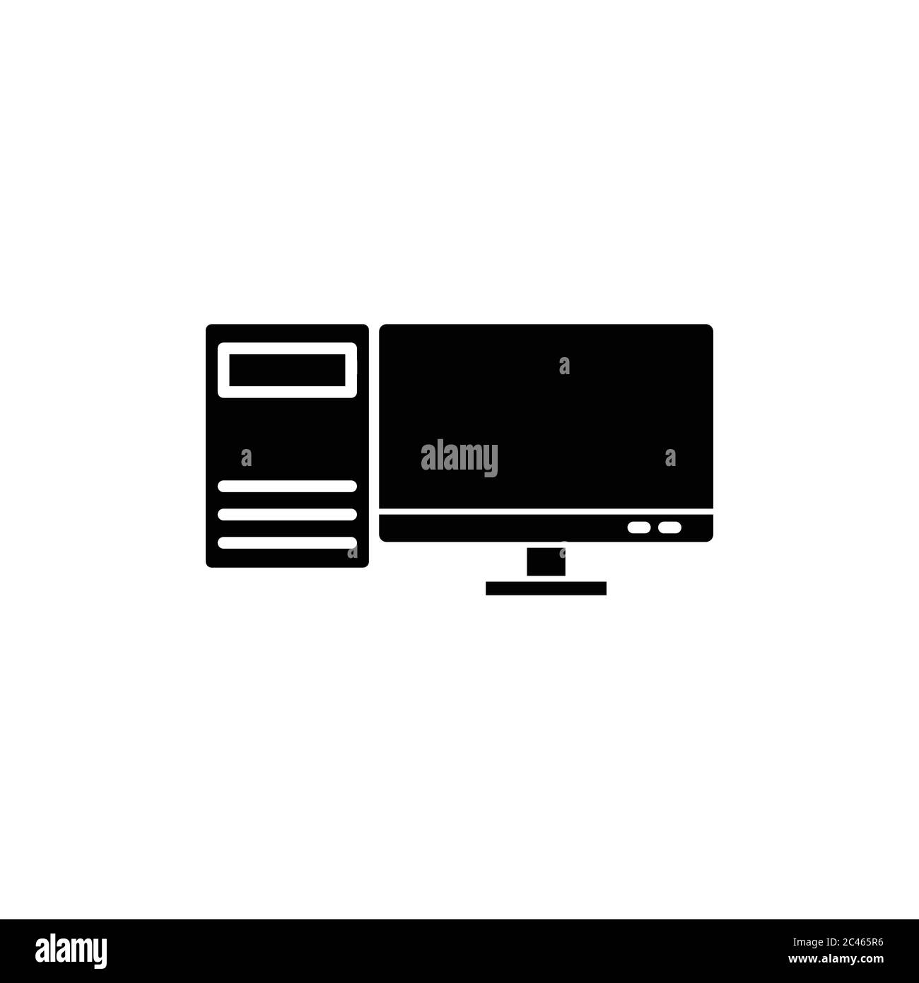 Personal computer, icon set. Design template vector Stock Vector Image ...