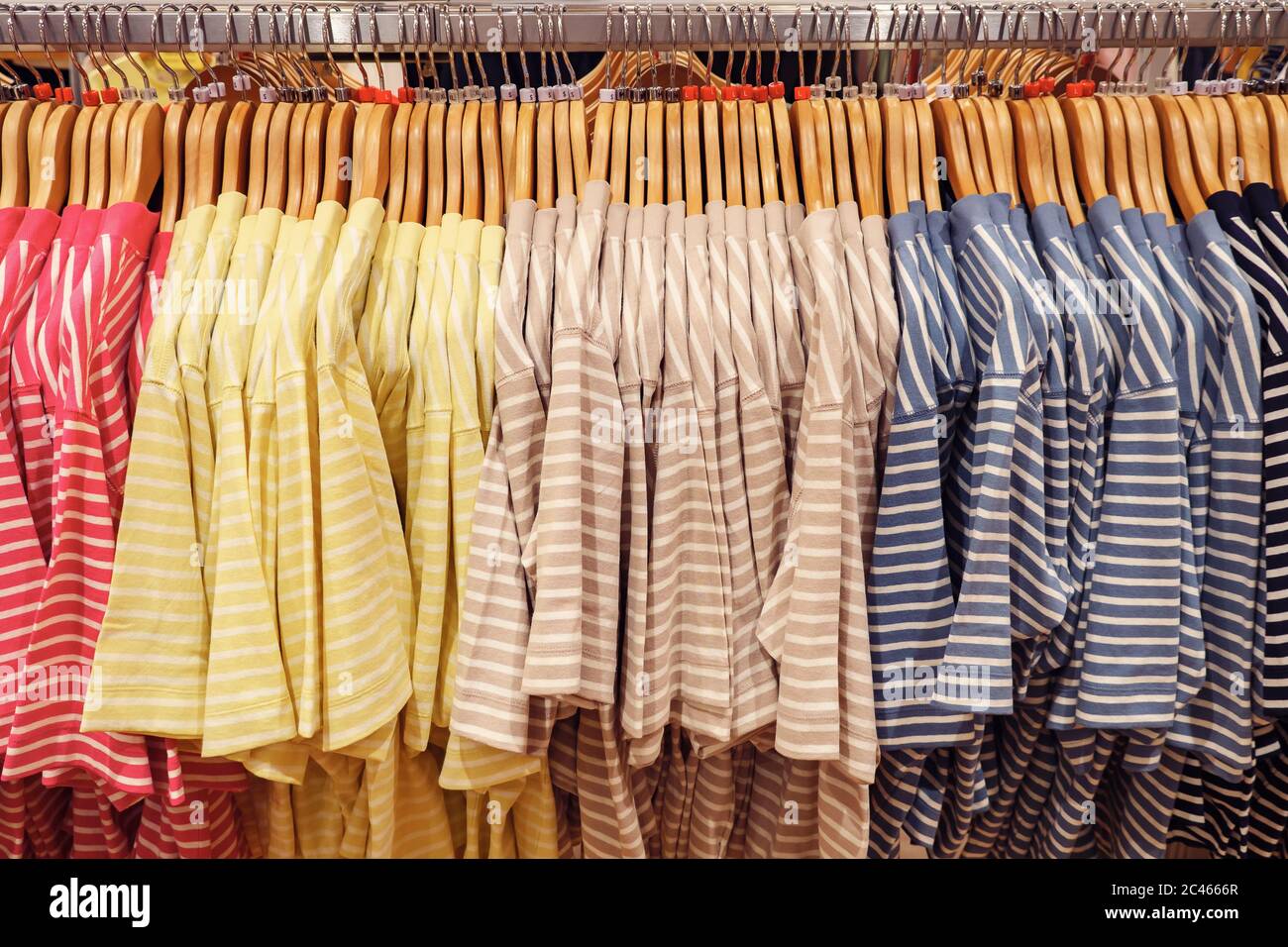 Row of striped shirts hi-res stock photography and images - Alamy