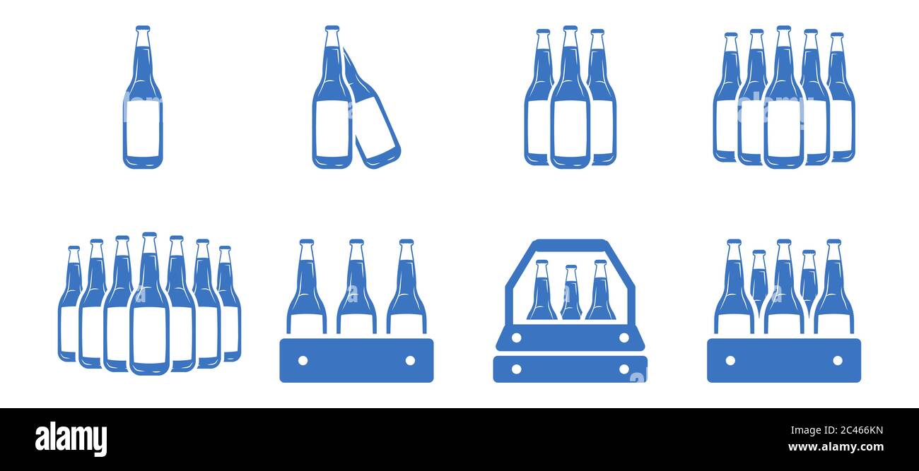 Bottles icons set isolated on white background Stock Vector Image & Art ...